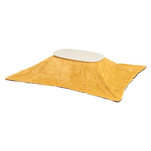 こたつ＋うす掛け布団　２点セット（天板ホワイト+布団イエロー）カルミナ950WS+ビケ950YE  【北海道・沖縄・離島 送料別】