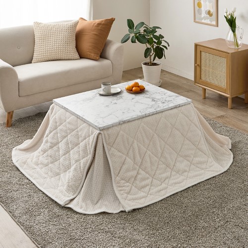 こたつ＋うす掛け布団　２点セット アイボリー アルラ7560MWH+ポカSF7560-IV  【北海道・沖縄・離島 送料別】