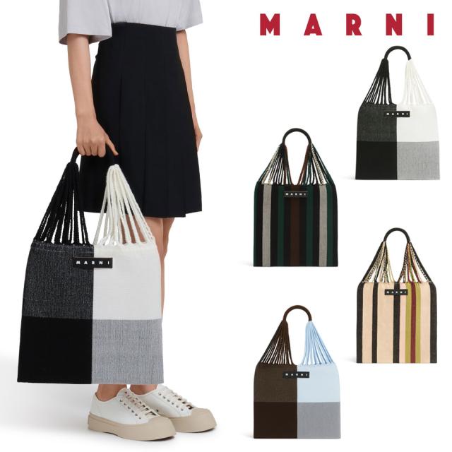 マルニ フラワーカフェ MARNI FLOWER CAFE ミニハンモックバッグ トートバッグ レディース 軽量 小さめ A4 縦型 おしゃれ バッグ カバン 大きめ 軽い 通勤 マルニカフェ マルニマーケット おしゃれ 肩掛け コットン キャンバス カジュアル 大学生 持ち手長め