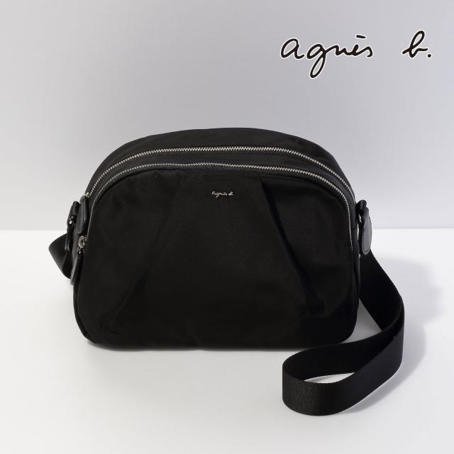 アニエスベー agnes b サコッシュ ショルダーバッグ レディース メンズ ナイロン 軽量 長財布 小さめ 横型 斜めがけ ブラック ブランド ロゴ 旅行 フェス 散歩 サブバッグ ミニバッグ ミニ おしゃれ かわいい シンプル 大人 人気 ギフト プレゼント US11M-03
