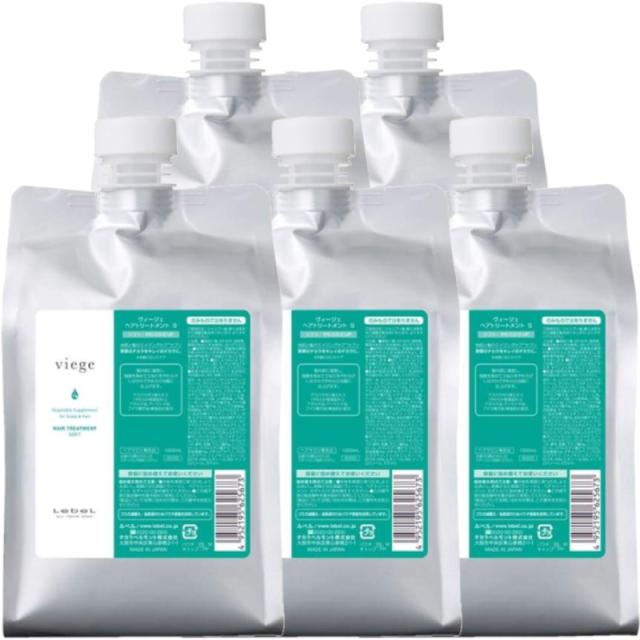 LebeL ルベル ヴィージェ viege トリートメントS ソフト リフィル 1000g ヘアトリートメント 詰め替え リフィル 5個セット