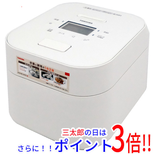【１日と三太郎の日はポイント３倍！！】【新品】送料無料 TOSHIBA 圧力IH炊飯器 5.5合炊き RC-10FPW(W) ミルキーホワイト