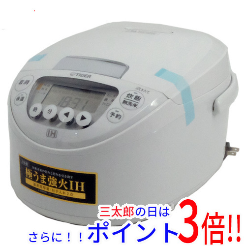 【１日と三太郎の日はポイント３倍！！】【新品】送料無料 TIGER IHジャー炊飯器 炊きたて 5.5合炊き JPW-M100-WY ピュアホワイト