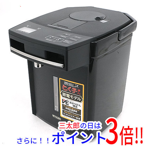 【１日と三太郎の日はポイント３倍！！】【新品】送料無料 TIGER 蒸気レスVE電気まほうびん とく子さん 2.2L PIM-H220-KE アーバンブラック