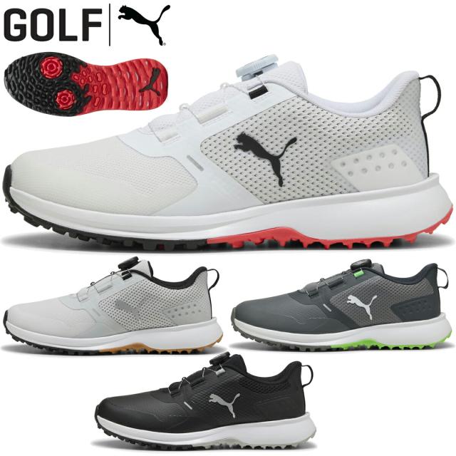 プーマ ゴルフ フュージョン グリップ 6 ディスク スパイクレス メンズ ゴルフシューズ 311216 「PUMA  GOLF FUSION GRIP DISC SPIKELESS GOLF SHOES」 2025年春夏モデル日本正規品