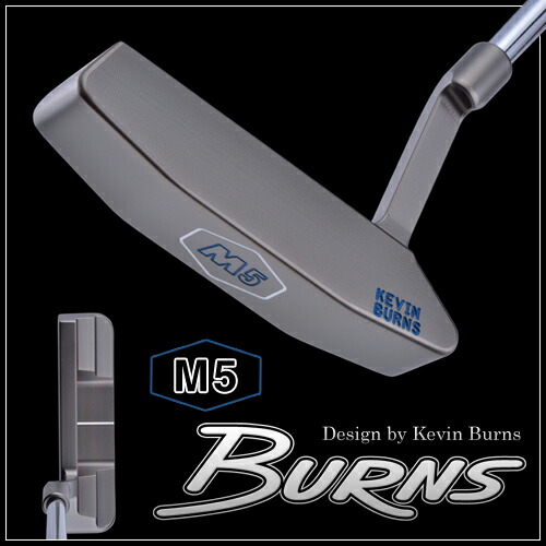 日本仕様 バーンズゴルフ M5 スラントネックパター スモークオーロラブラック仕上げ 400本限定生産 BURNS GOLF MADE IN USA 「Design by Kevin Burns M5」