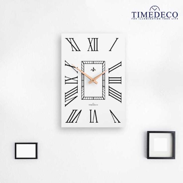 タイムデコ ノイズレス 掛け時計 TIMEDECO 正規販売店 White ROME Wall Clock ホワイト ローマ ウォールクロック ...