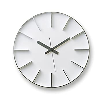 Lemnos edge clock ホワイト AZ-0115 WH（中古品）