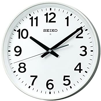 セイコー クロック 掛け時計 電波 アナログ オフィスタイプ 白 KX317W SEIKO（中古品）