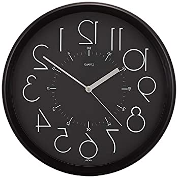 さんてる 逆転時計 ブラック 4717ac QL886（中古品）