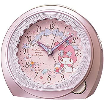 セイコー クロック 目覚まし時計 マイメロディ アナログ ピンク メタリック CQ143P SEIKO（中古品）