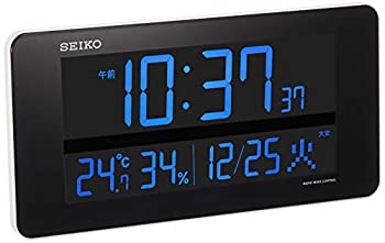 セイコー クロック 掛け時計 置き時計 兼用 電波 デジタル 交流式 カラー液晶 シリーズC3 白 DL208W SEIKO（中古品）