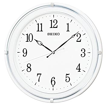 セイコー クロック 掛け時計 電波 アナログ 白 パール KX231W SEIKO KX231W（中古品）