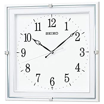 セイコー クロック 掛け時計 電波 アナログ 白 パール KX232W SEIKO KX232W（中古品）