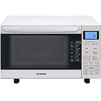 アイリスオーヤマ オーブンレンジ 18L フラットテーブル ホワイト MO-F1801（中古品）