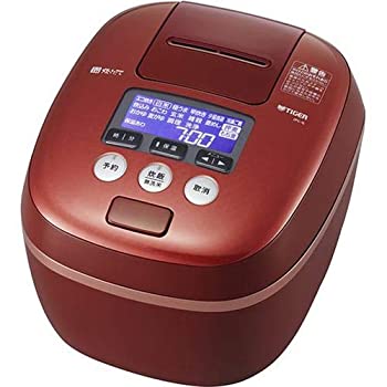 タイガー 圧力IH炊飯ジャー（5.5合炊き） レッドクレイTIGER 炊きたて 360°design 可変W圧力IH JPC-G100RC（中古品）