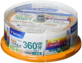三菱ケミカルメディア ブルーレイBD-R Verbatim 1回録画用 BD-R DL VBR260YP20SV1 (片面2層/1-4倍速/20枚)（中古品）の通販はau PAY マーケット ...