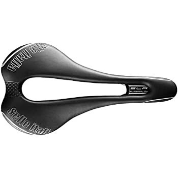 SELLE ITALIA(セライタリア) SLR TM Mn BLK L Super Flow サドル・重量:223g ・幅:145mm ・長さ:275mm ・レール素材:中空マンガネーゼ(7mm)（中古品）