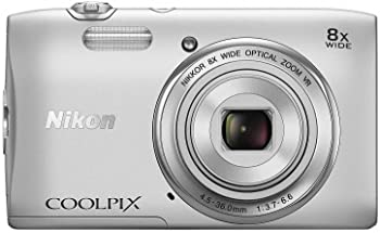 Nikon デジタルカメラ COOLPIX S3600 8倍ズーム 2005万画素 クリスタルシルバー S3600SL（中古品）