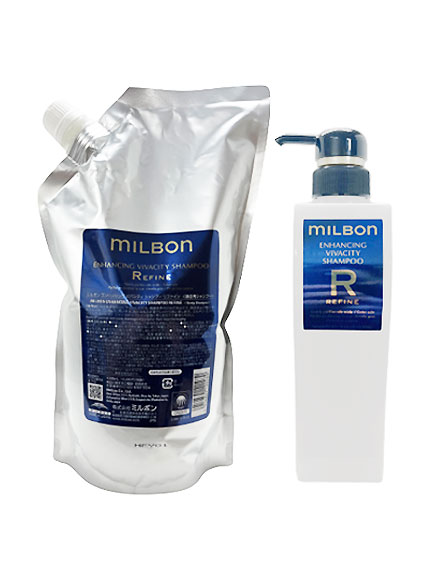 グローバル ミルボン エンハンシング ビバシティ シャンプー リファイン 1000ml 詰め替え用 レフィル + 空容器 ボトル付 頭皮ケア スカルプケア 美容室 サロン 美容室専売 プレミアム ポジション ENHANCING VIVACITY global MILBON