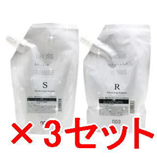 ★【送料無料】ナンバースリー 003 / ミュリアム クリスタル / ミュリアム 薬用スカルプシャンプー S 500ml & トリートメント R 500g (詰替用) 3セット