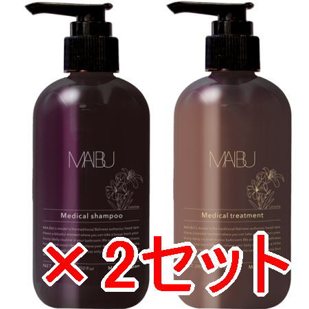 送料無料 ハホニコ HAHONIKO ／ マイブ 薬用 ブラック ラメイ プレミアム シャンプー 295ml ＆トリートメント 285g 2セット