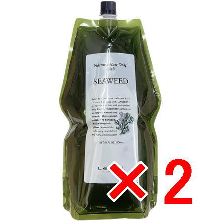 送料無料 ルベル ／ナチュラル ヘア ソープ ウィズ SW 1600ml リフィル 2個 シャンプー