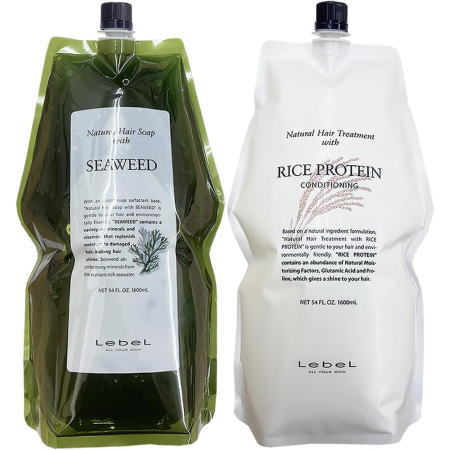 送料無料 ルベル ／ナチュラル ヘア ソープ ウィズ SW 1600ml ＆ ヘア トリートメント ウィズ RP 1600ml セット