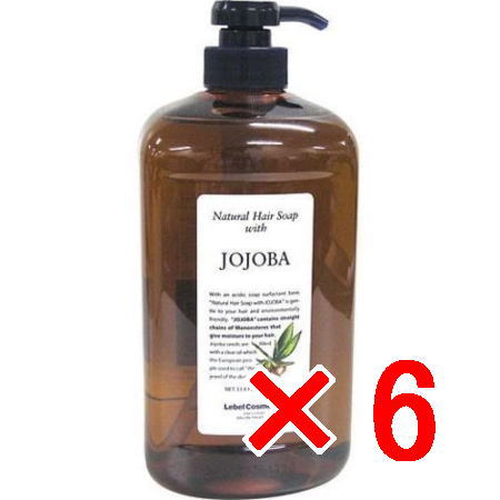 送料無料 ルベル ／ナチュラル ヘア ソープ ウィズ JO?1000ml 6個 シャンプー