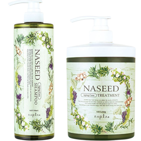 送料無料 ナプラ ／ ナシード エイジング シャンプー 750ml ＆ エイジング トリートメント 650g セット