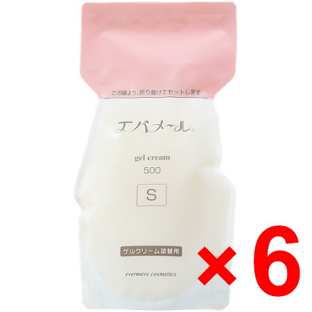 送料無料 エバメール ゲルクリーム 詰替 S 500g 6個