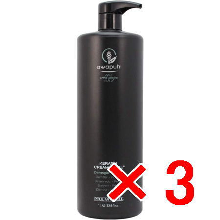 送料無料 ポールミッチェル／AWAPUHI WILD GINGER ／AWG ケラチン クリームリンス 1000mL 3個 [ 国内正規品 ]