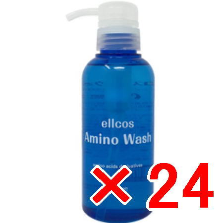 送料無料 エルコス ELLCOS ／アミノウォッシュ 300ml 24個 シャンプー