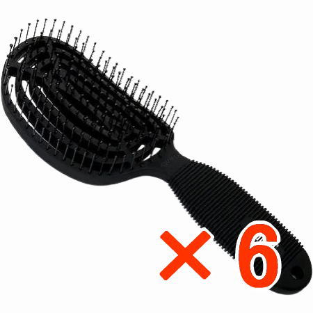 送料無料 Nuwayブラシ DoubleC ニューウェイ ブラシ ブラック 6個