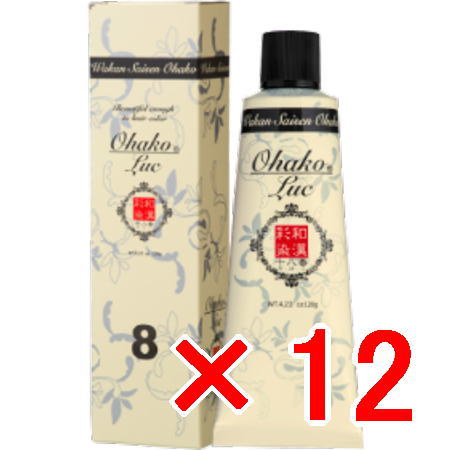 送料無料 日本グランデックス 和漢彩染 十八番 LUC8?120g 12個 ?白髪染め カラーリング