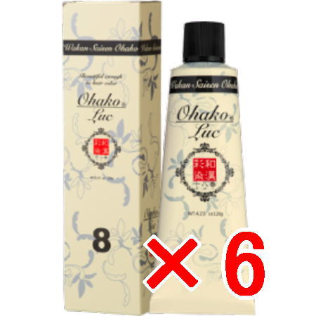 送料無料 日本グランデックス 和漢彩染 十八番 LUC8?120g 6個 ?白髪染め カラーリング