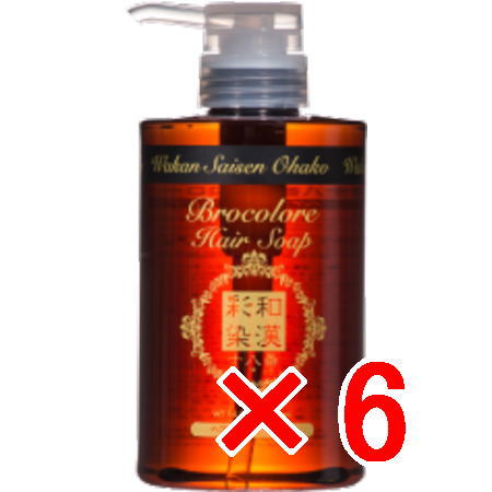 送料無料 日本グランデックス 和漢彩染 十八番 ブロコローレ ヘアマスク 400g 6個