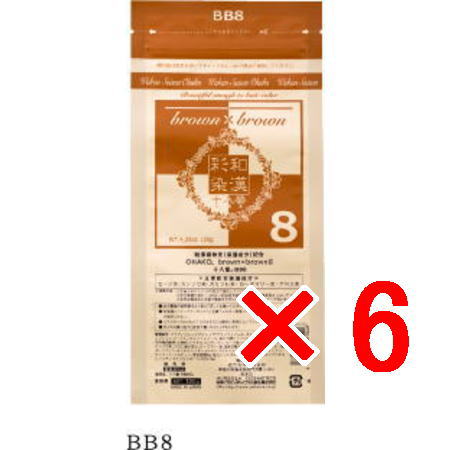 送料無料 日本グランデックス 和漢彩染 十八番? BB8 120g 6個 （医薬部外品） 白髪染め カラーリング