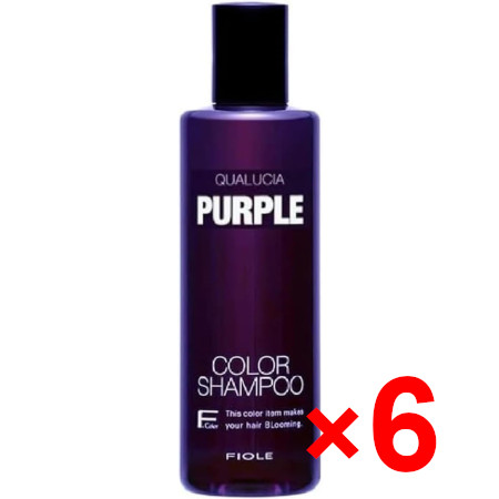 送料無料 フィヨーレ FIOLE ／ クオルシア カラーシャンプー パープル 250ml 6個セット 染毛料