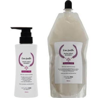 送料無料 コラボプロ／ Em-path Herba シャンプー MW ポンプ300ml ＆ 500mlリフィル　セット　軽い仕上がりなのにしっとり「新触感」