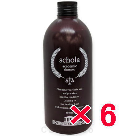 送料無料 コラボプロ／ アカデミック スコラ イデアシリーズ ／ スコラ アカデミック シャンプー 480ml ボトル 6個セット / Schola ACADEMIC