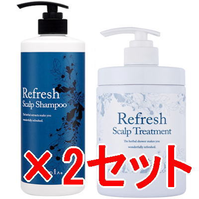 送料無料 ナプラ napra ／ リフレッシュスキャルプ シャンプー 650mL ＆ トリートメント 650g?2セット