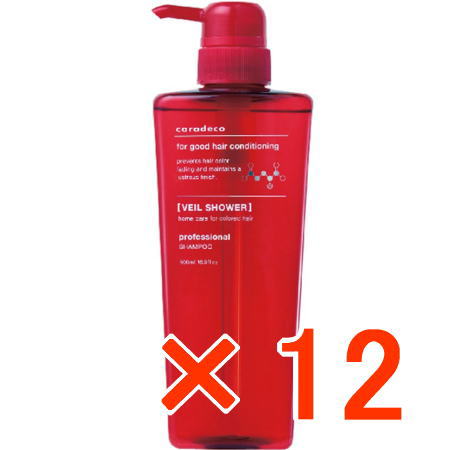 送料無料 ナカノ ／ キャラデコ ヴェールシャワー500ml シャンプー 12個