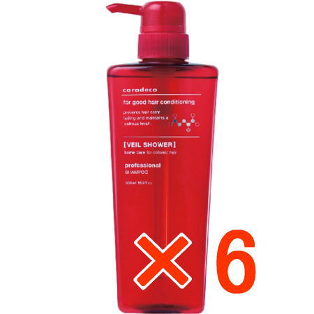 送料無料 ナカノ ／ キャラデコ ヴェールシャワー500ml シャンプー 6個