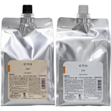 送料無料 ナカノ ／ エヌ シャンプー MD 1500ml ＆ リペアメント MD 1500g 詰替セット