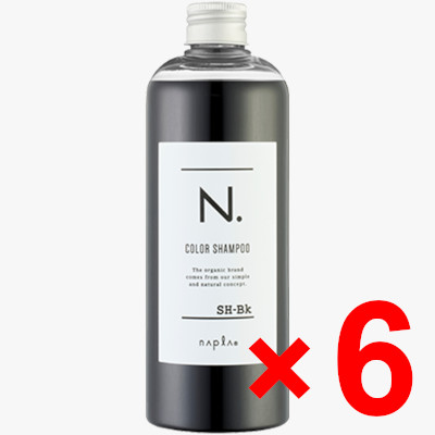 送料無料 ナプラ ／ N. エヌドット カラーシャンプー Bk ブラック 320ml 6個 ホワイトフローラルの香り