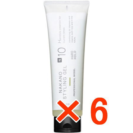 送料無料 ナカノ ／ スタイリング ジェル 10 ハードホールド 250g 6個