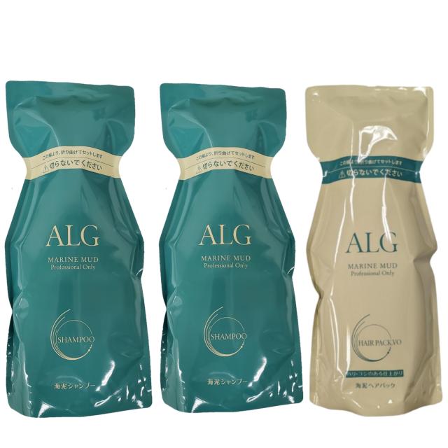 パシフィックプロダクツ ／ ALG アルグシャンプー 600ml ＋ ヘアパック VO 600g【シャンプー 2個 / トリートメント 1個 セット】