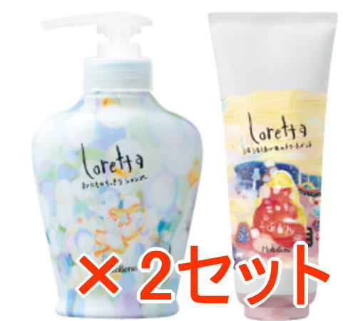 送料無料 ロレッタ まいにちのすっきりシャンプー a 300ml＆ うるうるしたい日のトリートメント 240g 2セット b-ex
