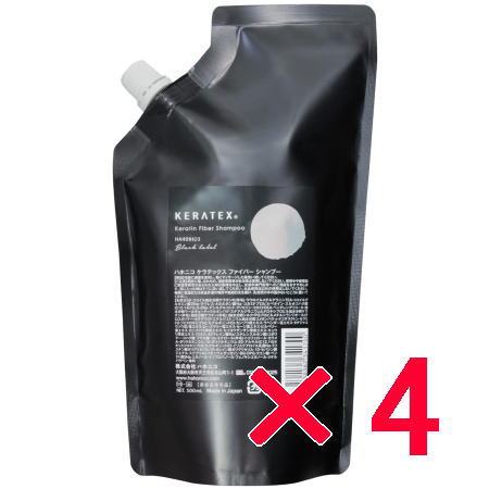 ハホニコ HAHONIKO / ケラテックス ファイバー シャンプー 500mL リフィル 4個セット